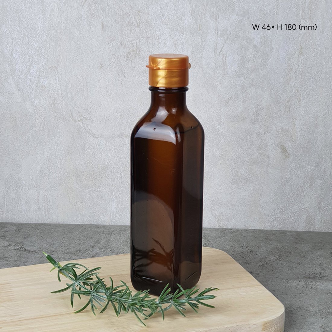 유리병 갈색 참기름병 180ml BN180S 사각 오일용기, 믿고 사는 즐거움 SSG.COM