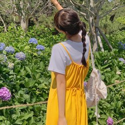 헤린즈 백스트링 링클지 뷔스티에 맥시 롱원피스 (44~110) - SSG.COM