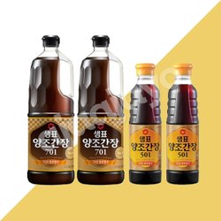 샘표 양조간장 701 1.7L 2개+501 500ml 2개 - SSG.COM