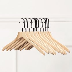 홈앤미 너도밤나무 원목옷걸이 10P - SSG.COM