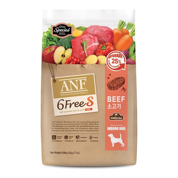 ANF 식스프리에스 인도어 독 소고기 6.8kg - SSG.COM
