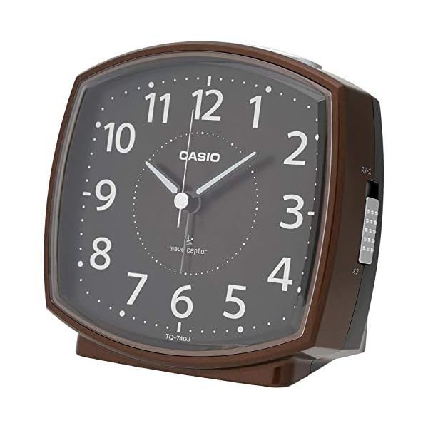 일본 카시오 탁상시계 CASIO TQ-740J-5JF 라디오 시계 아날로그 종소리 알람 브라운 1431255 - SSG.COM