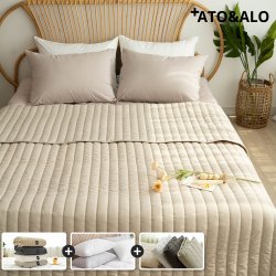 아토앤알로 빌리프 알러지케어 줄누비 간절기 여름이불 스프레드패드세트 S/SS - SSG.COM