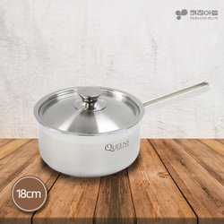키친아트 퀸즈 통3중 스텐레스 인덕션가능 편수냄비 18cm - SSG.COM