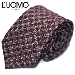 [LUOMO] 워모 실크 넥타이-코튼하운드 와인 7.5cm - SSG.COM