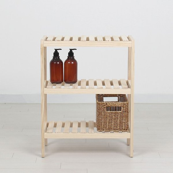 올리빙 원목 다용도 선반 신발장 3단 500 - SSG.COM