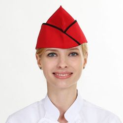 패밀리 레스토랑 고객 응대 서비스 단체 모자 레드 - SSG.COM