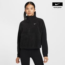 여성 나이키 원 써마핏 오버사이즈 하프집 플리스 프린트 탑 FV7956-010 - SSG.COM