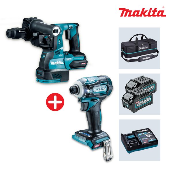 마끼다 GT2302GM 40Vmax 4.0Ah 충전콤보 TD001 HR002 임팩드라이버드릴220Nm 로타리해머28mm/척 ...