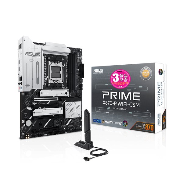 ASUS PRIME X870-P WIFI-CSM STCOM 에이수스 컴퓨터 게이밍 PC 메인보드 AMD CPU추천 - SSG.COM