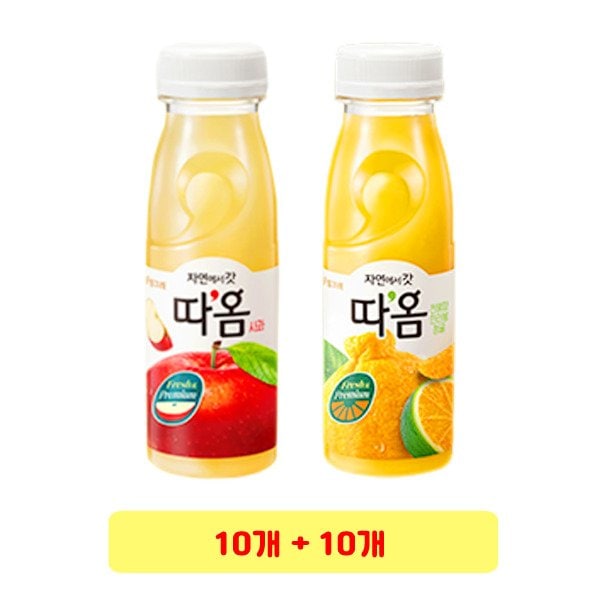 빙그레 따옴 사과 235ml x 10개 + 천혜향&한라봉&청귤 235ml x 10개 - SSG.COM