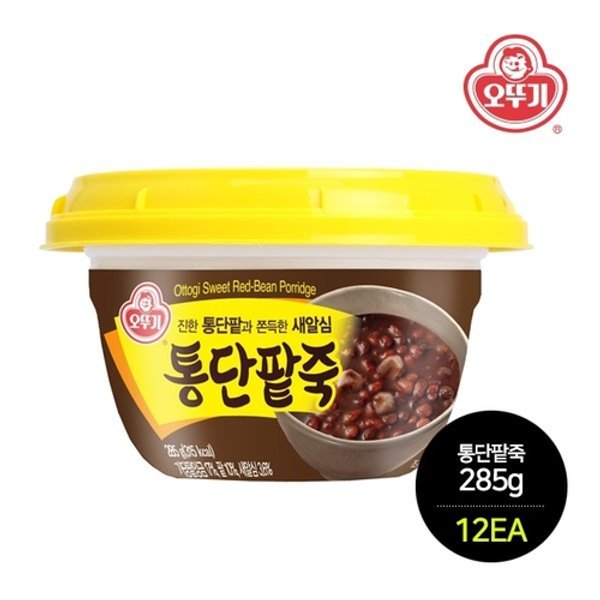오뚜기 통단팥죽(상온) 285g x 12개(1박스) - SSG.COM