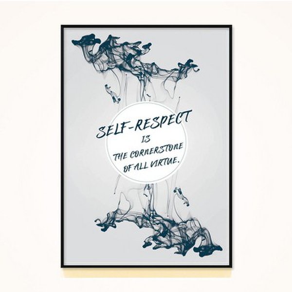 FA331 자신감 명언 자존감은 미덕의 초석이다A1 A2 A3 A4 액자 - SSG.COM