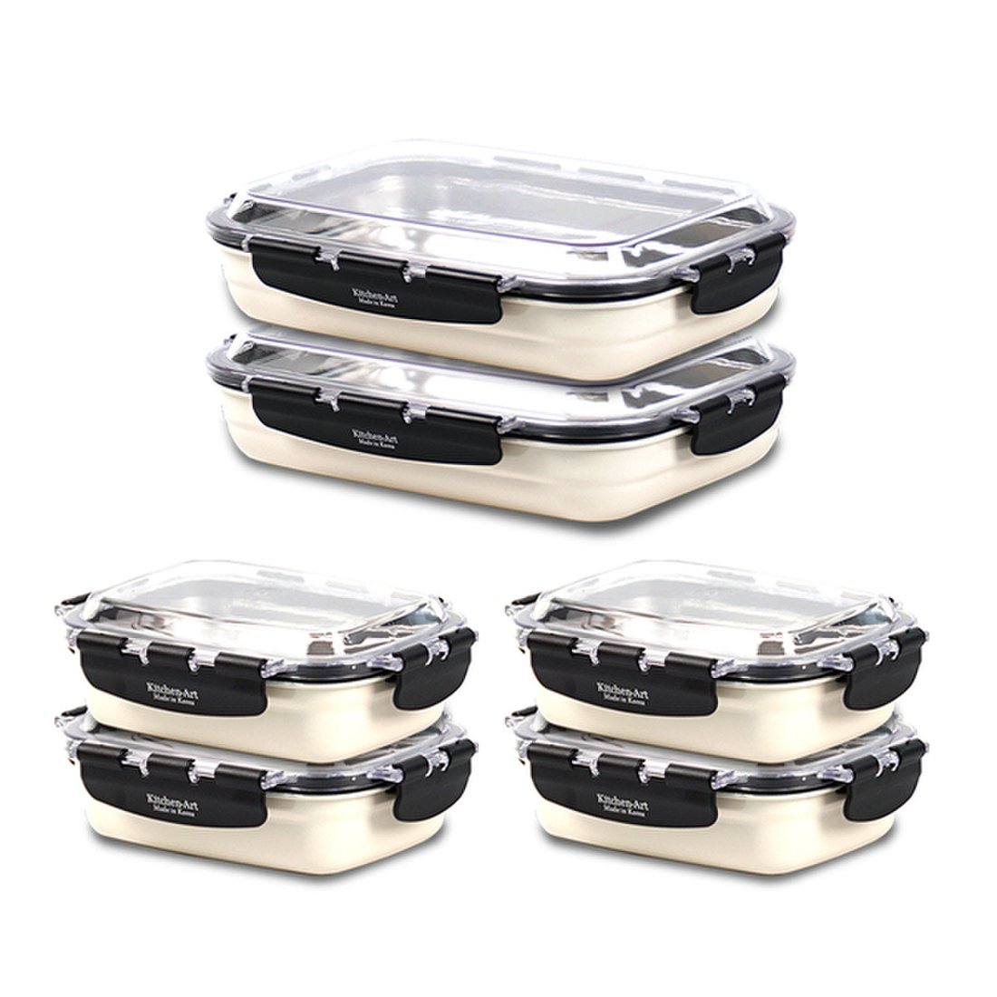 키친아트 멘토 컬러 스텐 밀폐용기 (400ml 4P+1.4L 2P) 6P세트, 이마트몰, 당신과 가장 가까운 이마트