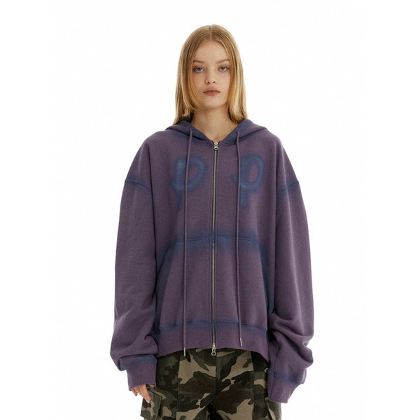 P.P Unisex Hood zip-up [Purple] - SSG.COM