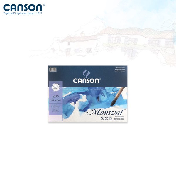 캔손 몽발 수채패드 낱장팩 300g 14.8x21 A5 20매입 - SSG.COM