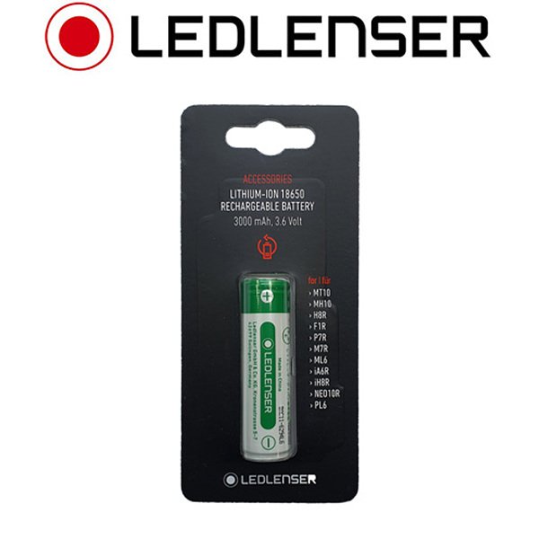 LED LENSER 18650 충전용 배터리 3000mAh [501001] - SSG.COM