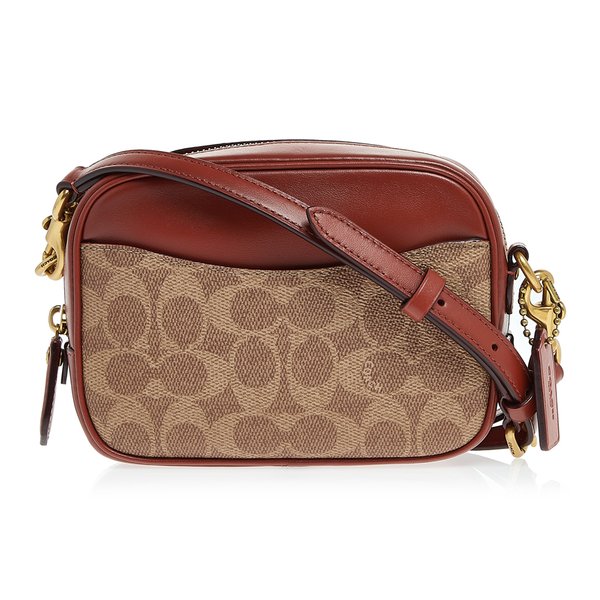 [코치] 시그니처 캔버스 카메라백 1025 TAN RUST 45708 - SSG.COM
