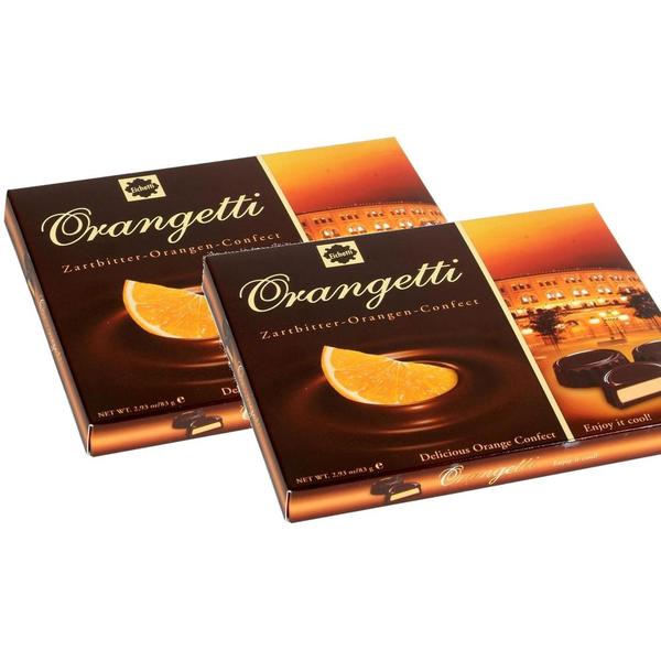 Eichetti Orangetti 오렌지와 크림 다크 초콜릿 과자 타르트 선물 상자 83g 2팩 - SSG.COM