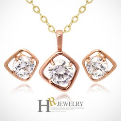 14K정품)예쁜)신상(HR)14K 로즈골드 차밍 스퀘어 세트 - SSG.COM