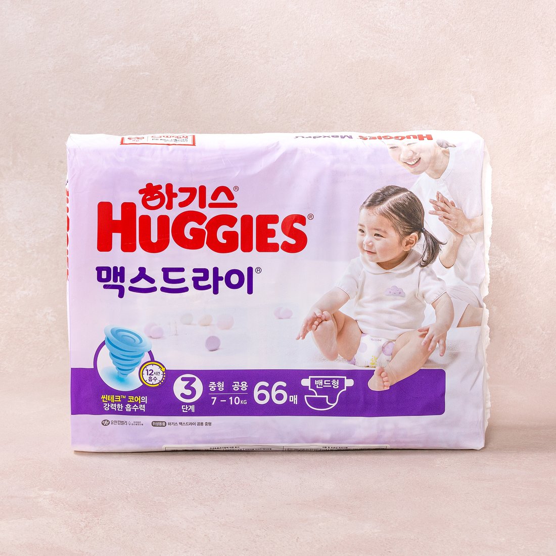 하기스 맥스드라이 밴드형 3단계 중형 공용(7~10kg) 66매, 믿고 사는 즐거움 SSG.COM