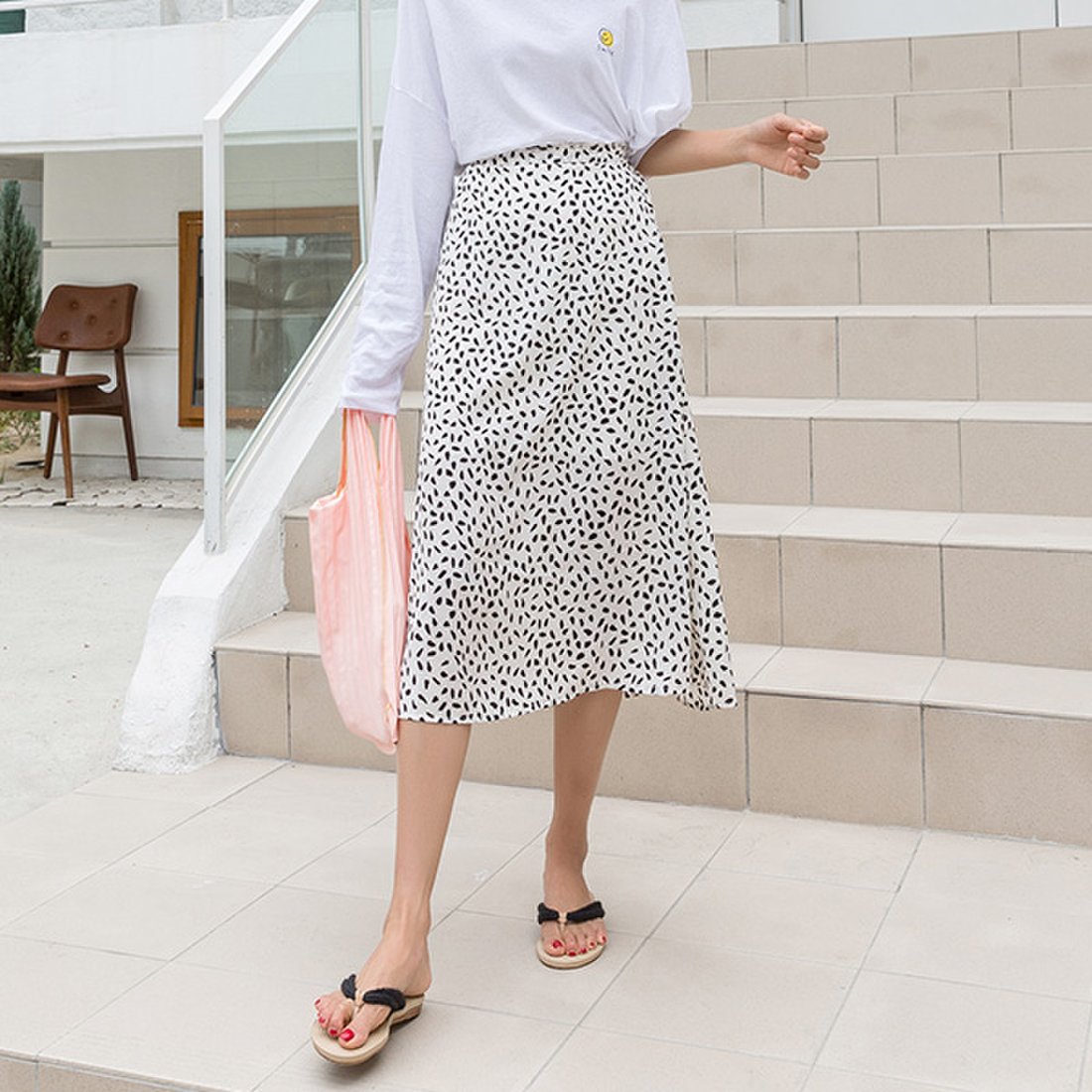 도티드 일러스트 플레어 스커트(SK-3500), 믿고 사는 즐거움 SSG.COM