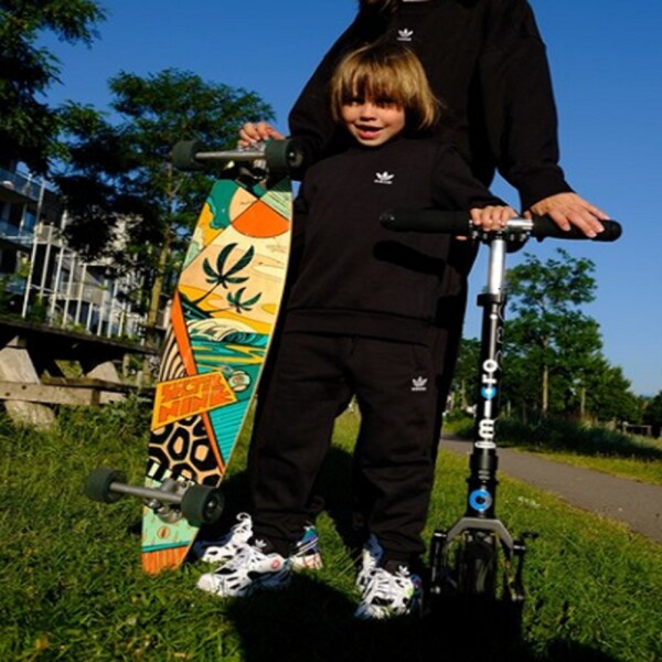 [토들러]아디컬러 크루 세트 HC9512 부드러운 플리스 소재 상하의 세트 레귤러 핏 블랙 - SSG.COM