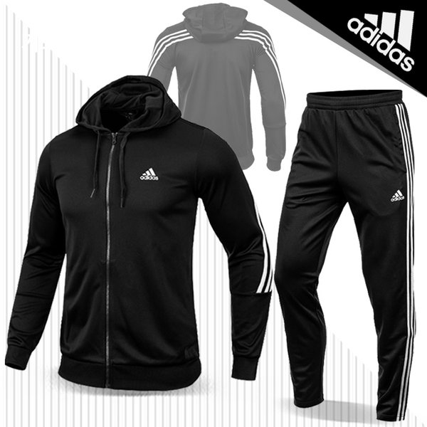 아디다스 3S 더블니트 트랙수트 세트 IC6767 블랙_신 - SSG.COM