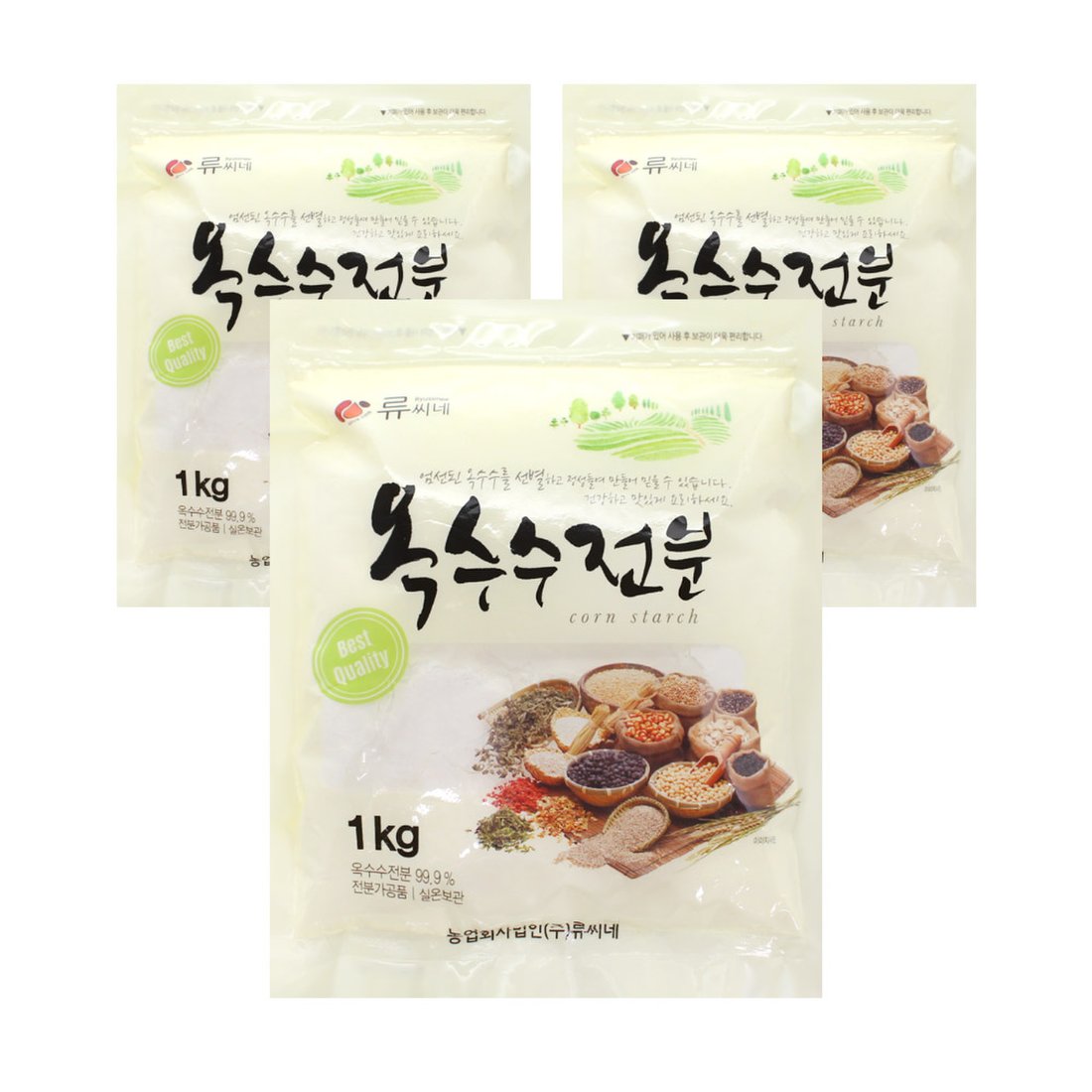 류씨네 옥수수전분 [1kg x3개], 믿고 사는 즐거움 SSG.COM