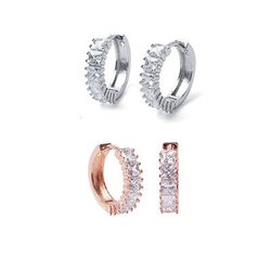 esg1101 사각 큐빅지르코니아 원터치 귀걸이(2Type) - SSG.COM