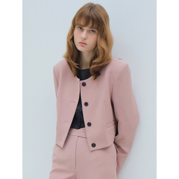 ROUND NECK CROP JAKCET / PINK - SSG.COM